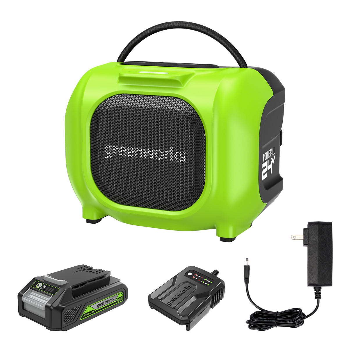 24V Cordless Battery Mini Bluetooth Speaker, 2.0Ah Battery & Charger I ...