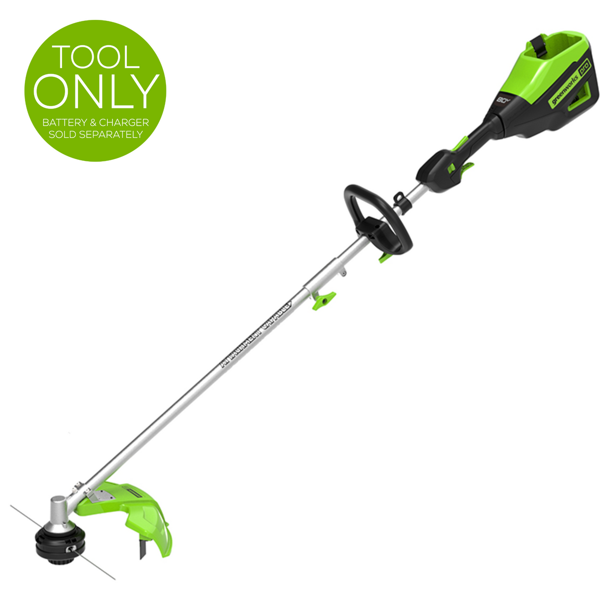 80V 16" String Trimmer with Edger Attachment (Tool Only) – Greenworks ...