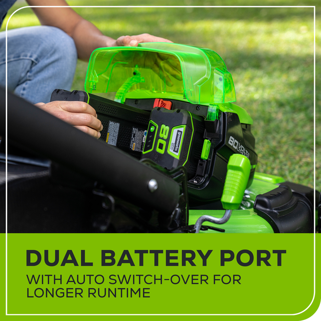 80V 21" Self-Propelled Brushless Lawn Mower, 4.0Ah and 2.0Ah Battery a ...