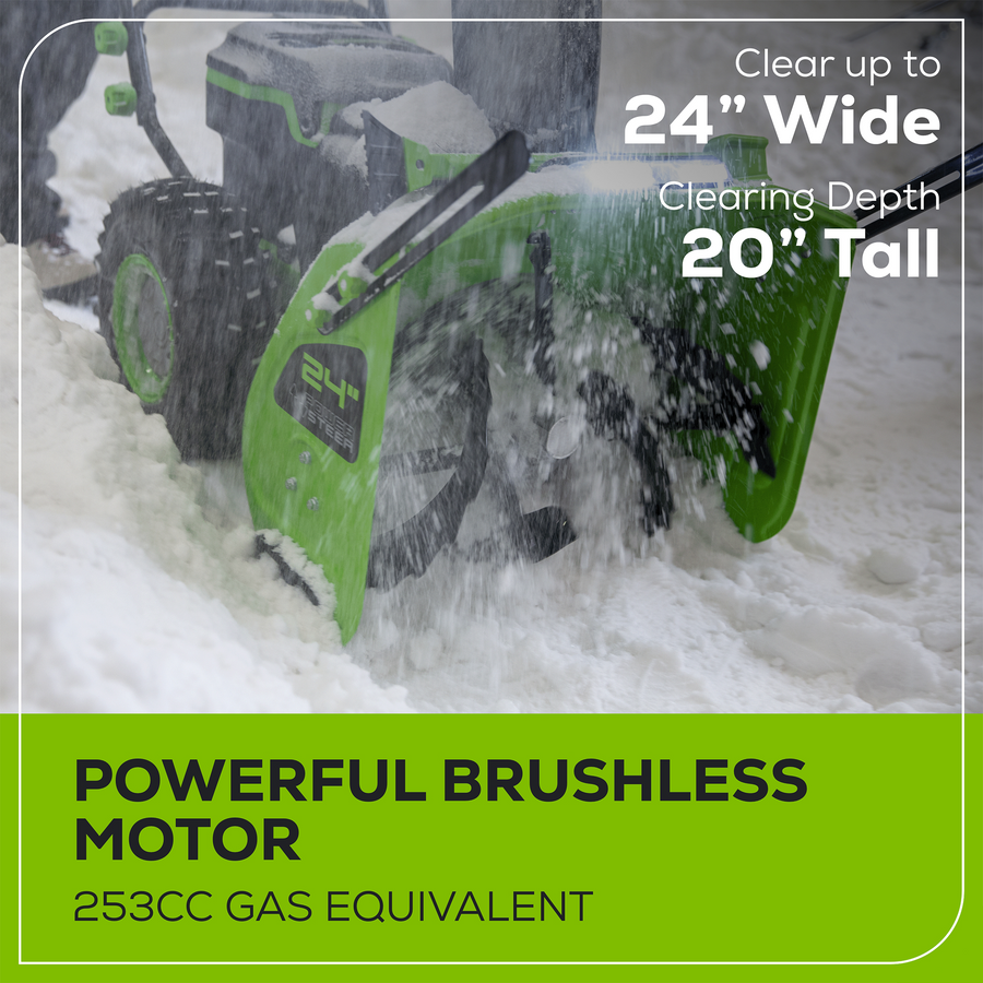 Greenworks 60V 24" Dual Stage Snow Thrower (Tool Only) – Greenworks ...