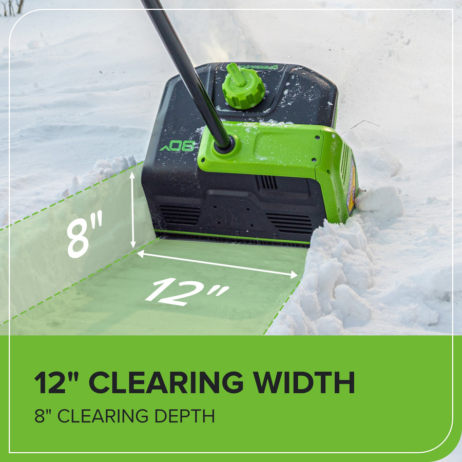 80V Brushless 12" Snow Shovel with Directional Vane (Tool Only ...