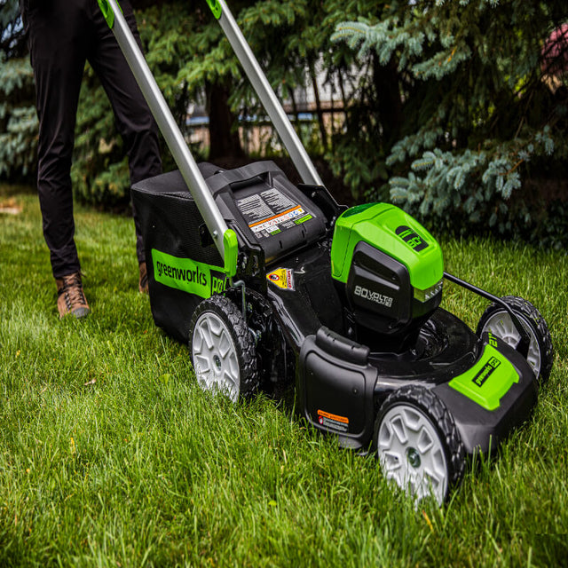 80V 21" Brushless Self-Propelled Lawn Mower, 4.0Ah Battery and Charger ...