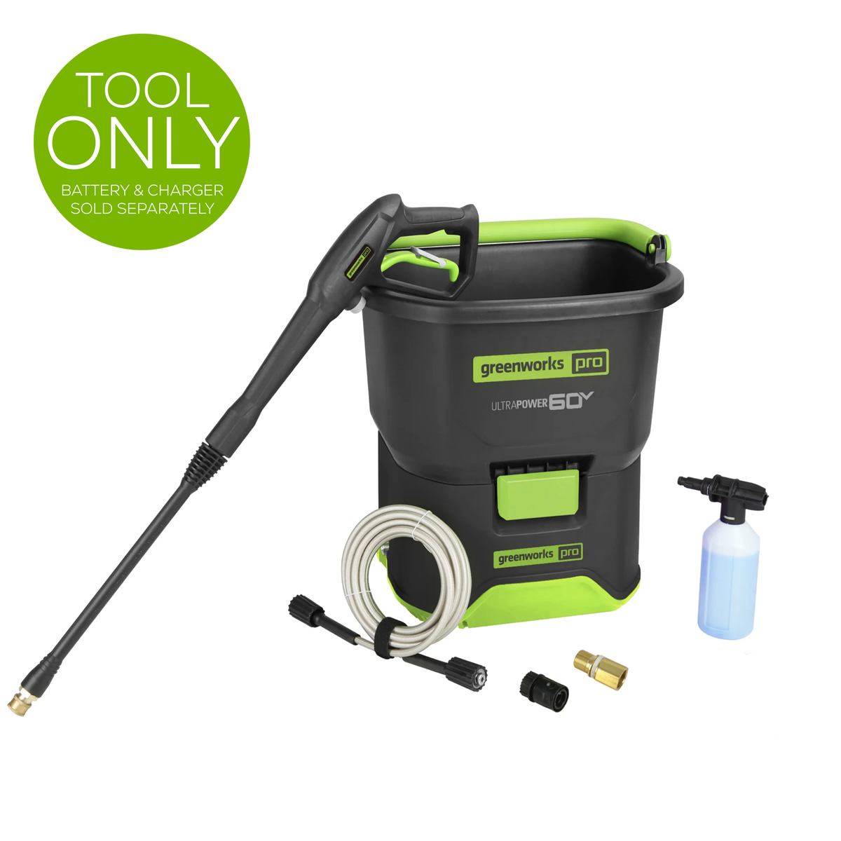 60V 1800 PSI 1.0 GPM 19L Bucket Pressure Washer (Tool Only ...