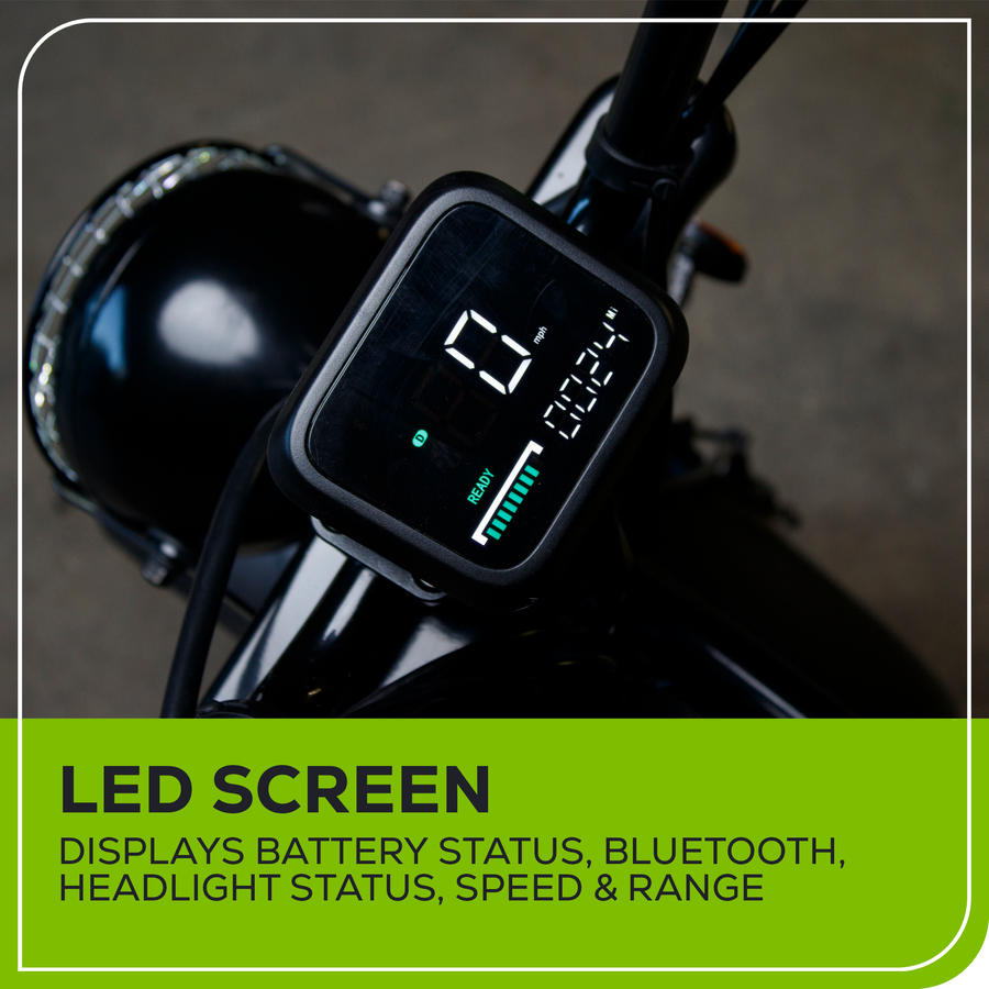 60V STEALTH Series Electric Mini-Bike, (2) 8.0Ah Batteries and Dual-Po ...