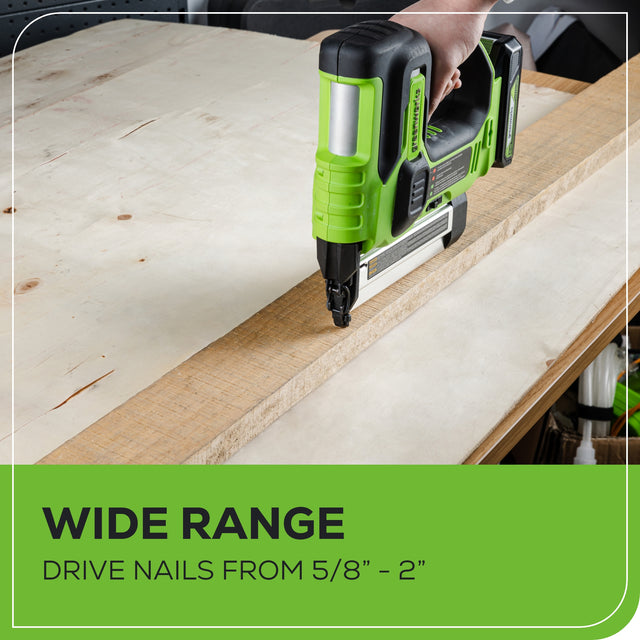 24V 18 Gauge Brad Nailer, 2.0Ah Battery and Charger Included ...